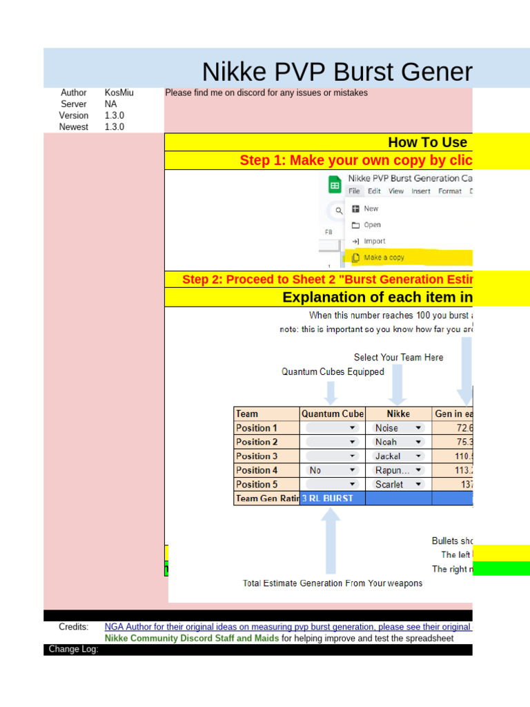 Nikke PVP Burst Generation Calculator | PDF | Ballistics | Projectile Weapons