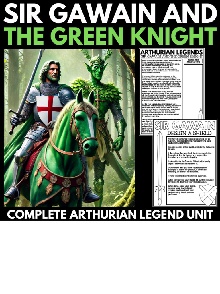 2 - Sir Gawain and The Green Knight Activities - Arthurian Legends ...
