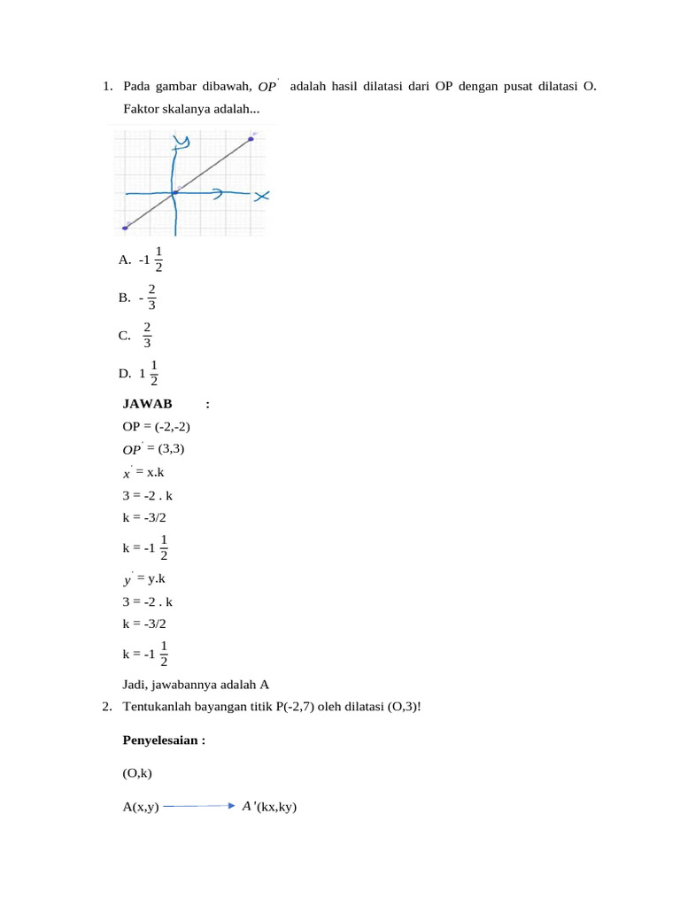 Faktor Skala dan Bayangan Dilatasi Geometri | PDF