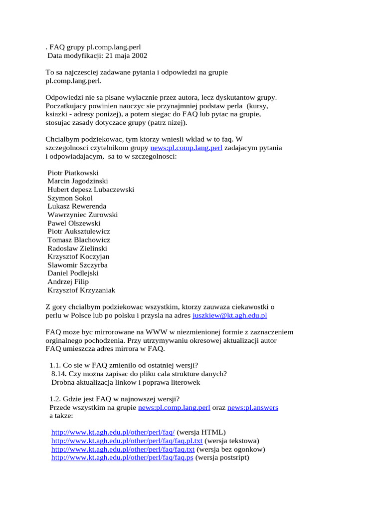 FAQ perl | PDF