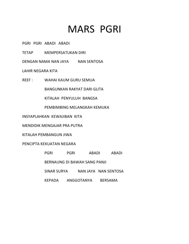 Mars Pgri | PDF