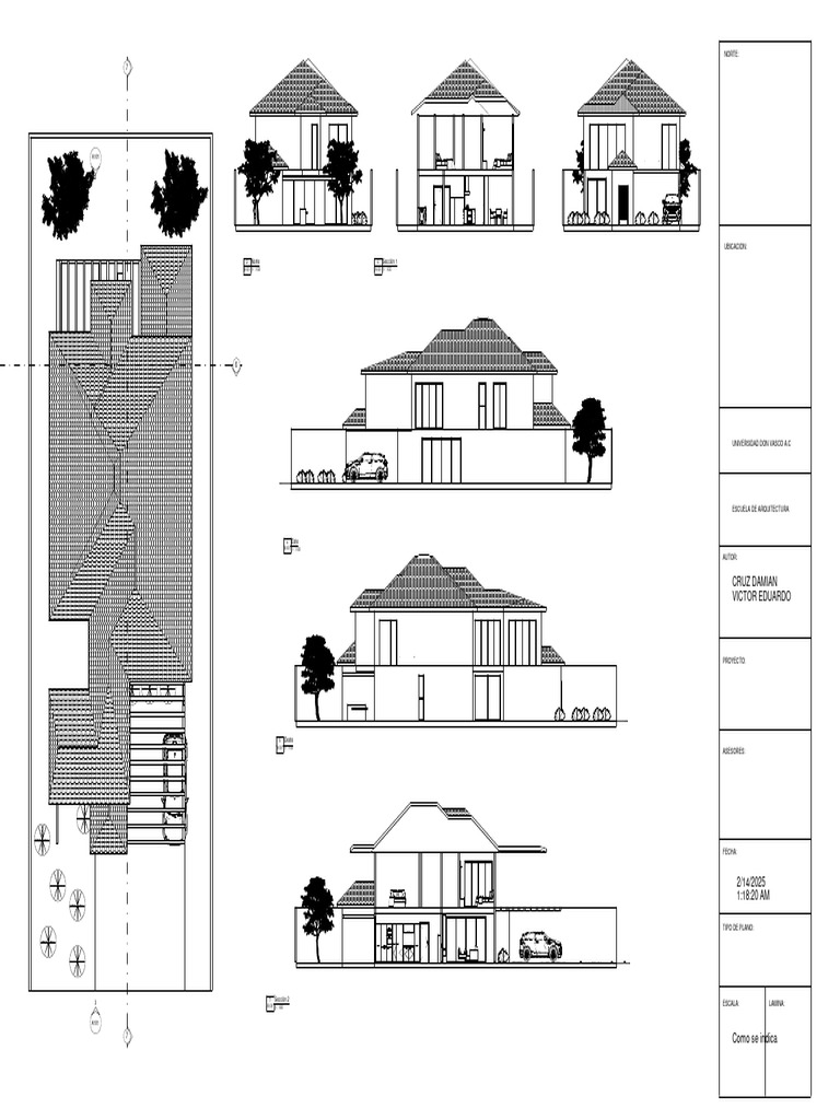 Fachada, Corte y Cubierta | PDF