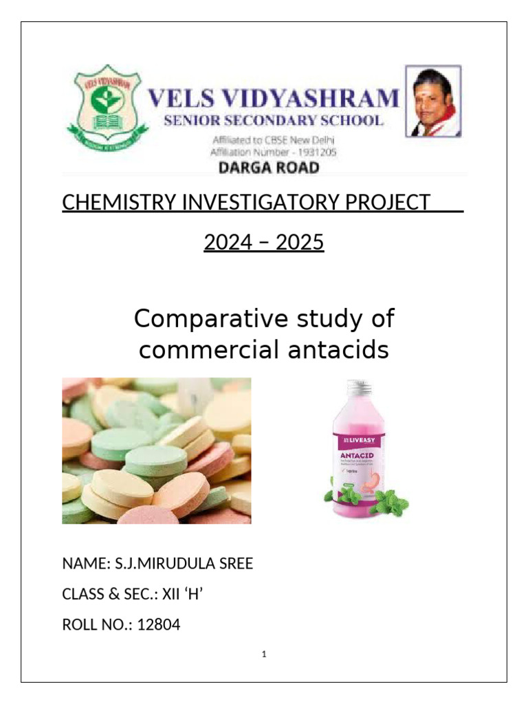 Chemistry Investigatory Project | PDF | Sodium Bicarbonate | Sodium ...