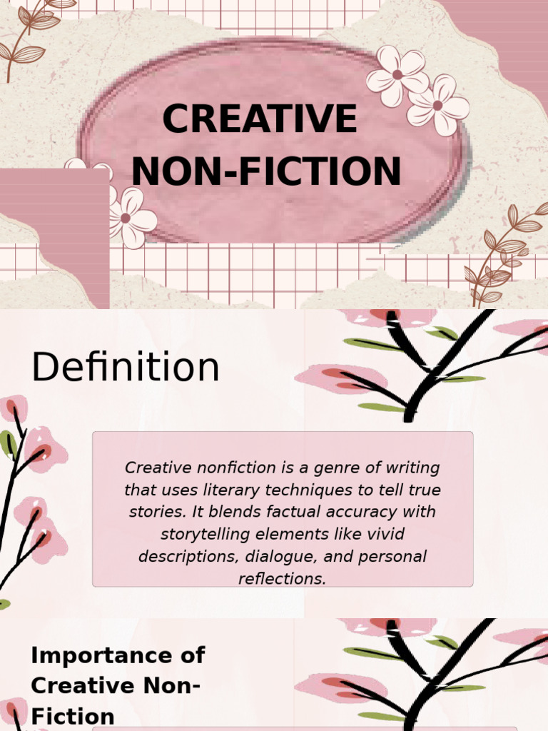 Understanding Creative Nonfiction Genres | PDF | Creative Nonfiction ...