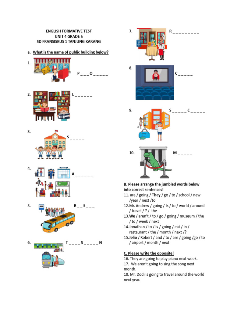 ENGLISH FT UNIT 4 Grade 5 | PDF