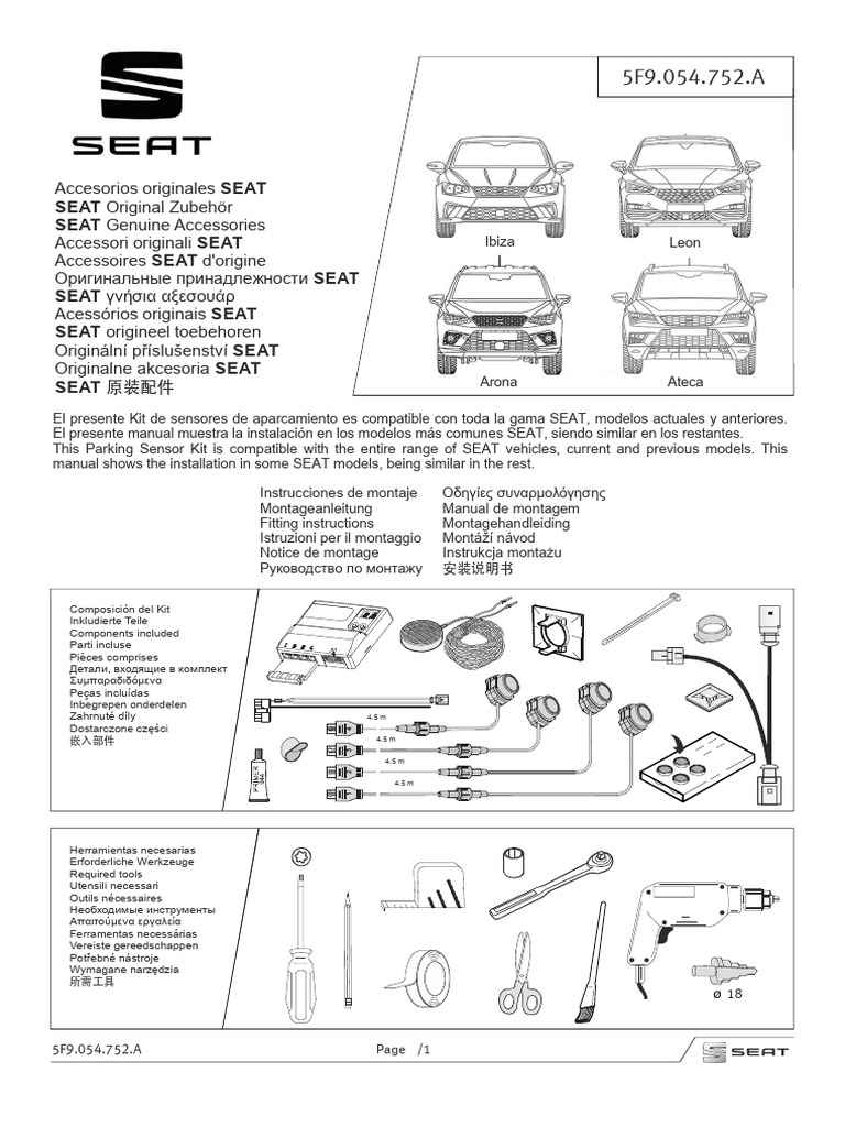 SEAT 5f9.054.752.a Installation Manual 2022 v2 | PDF