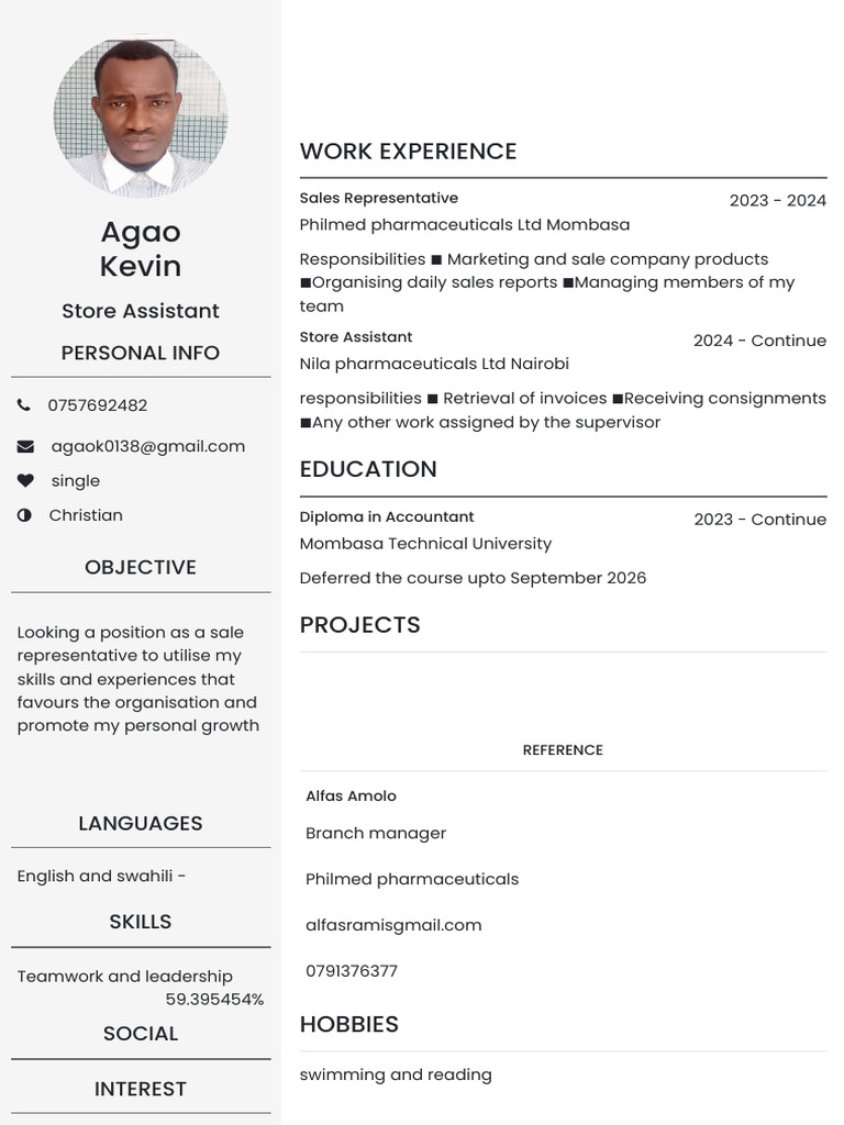 Aspiring Sales Rep Profile | PDF