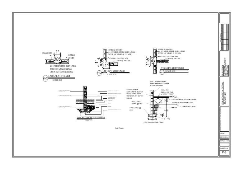 FOUNDATION DETAIL LAYOUT-Layout | PDF | Concrete | Materials