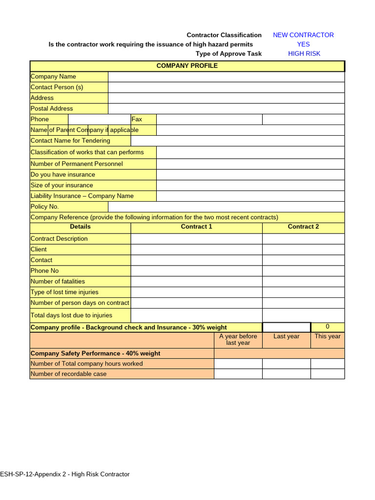 High Risk Contractor Prequalification Guide | PDF | Occupational Safety And Health | Safety