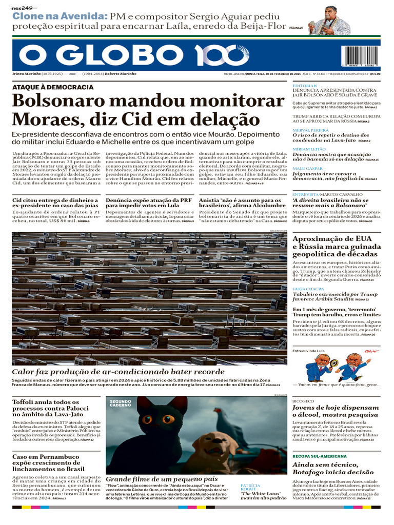 O Globo 200225 | PDF | Donald Trump | Governo Americano