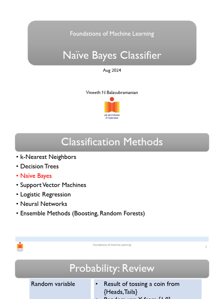 Naïve Bayes Classifier Explained | PDF | Bayesian Network | Mathematical And Quantitative ...