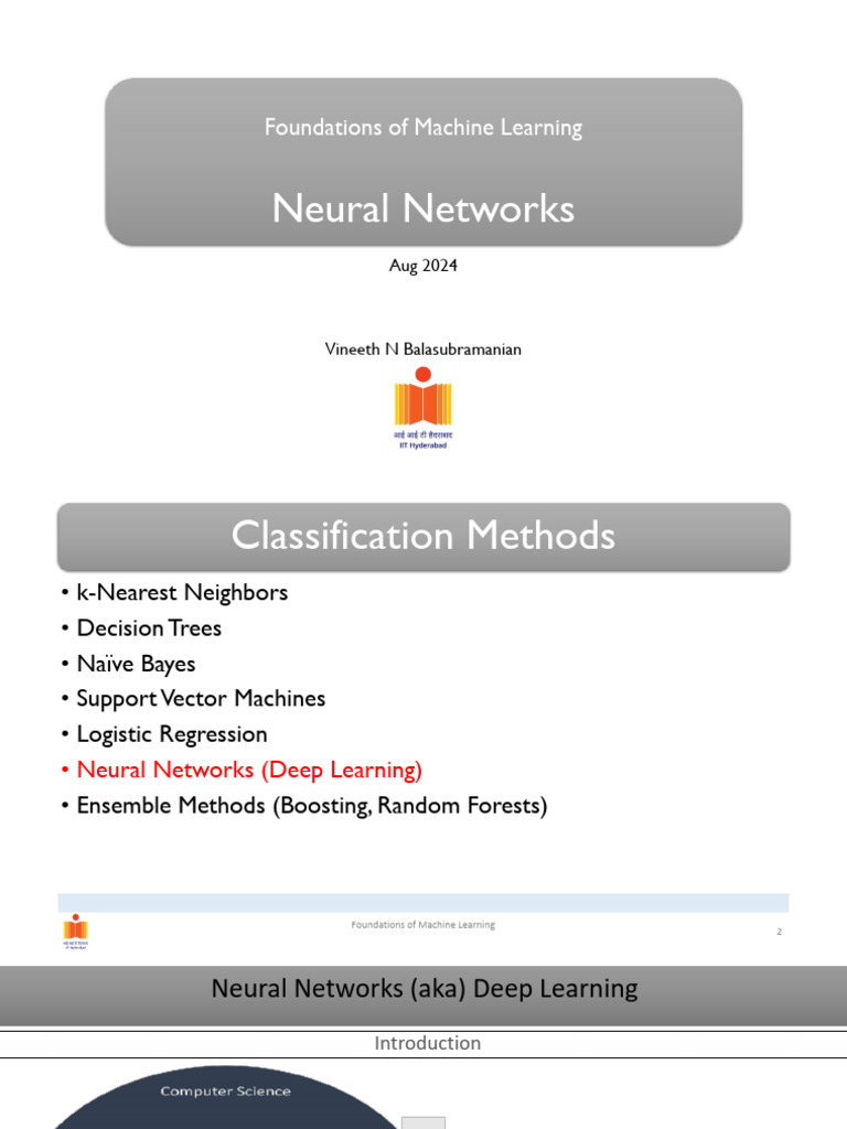 Lec05-Classifiers-NeuralNets | PDF | Deep Learning | Machine Learning