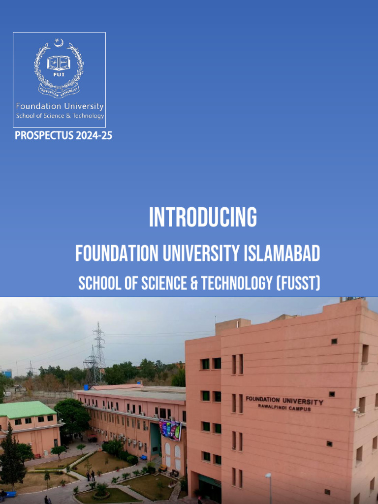 FUSST 2024-25 Prospectus Overview | PDF | Bachelor Of Science ...