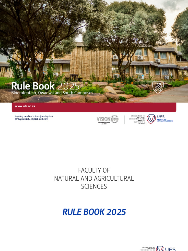 UFS Faculty Rule Book 2025 | PDF | Bachelor's Degree | Academic Degree