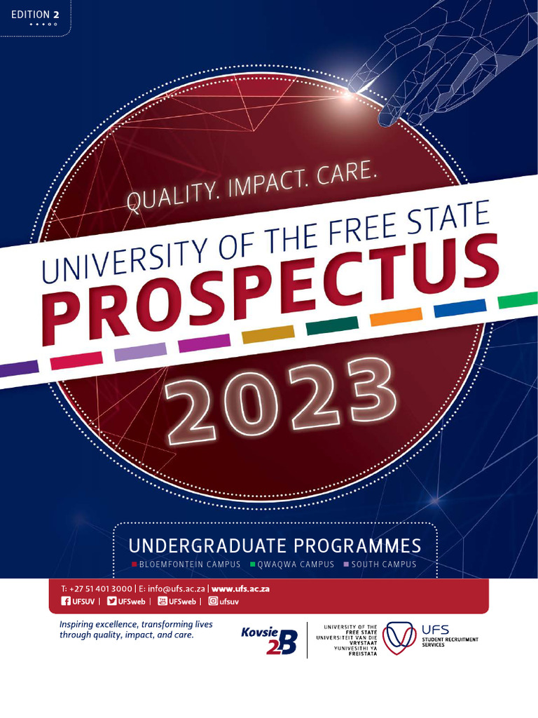 Ufs Undergraduate Prospectus 2023 Edition 2 | PDF | University And ...