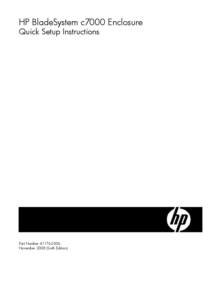 HP Blade System Quick Setup | PDF | Electrical Connector | Usb