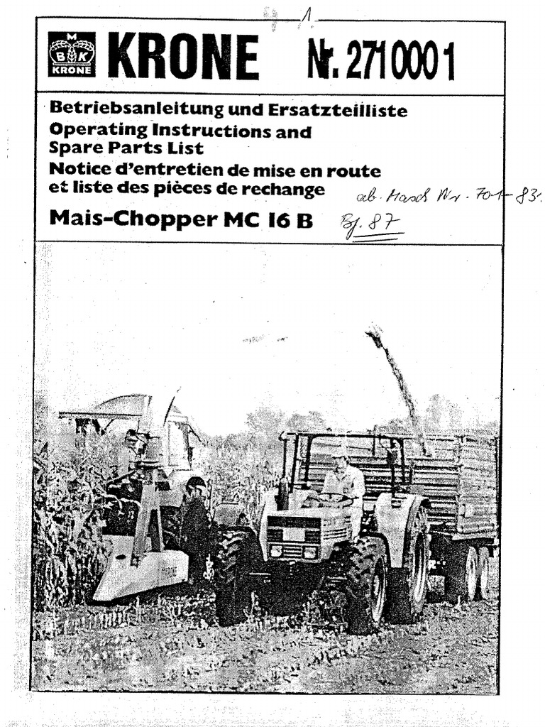 KRONE 271 000 1 MC 16B Nr. 701-831 Bj. 1987 Scan0471 | PDF