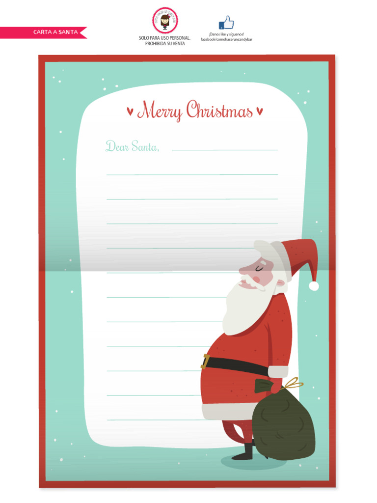 Imprimible Gratis Carta A Santa II | PDF