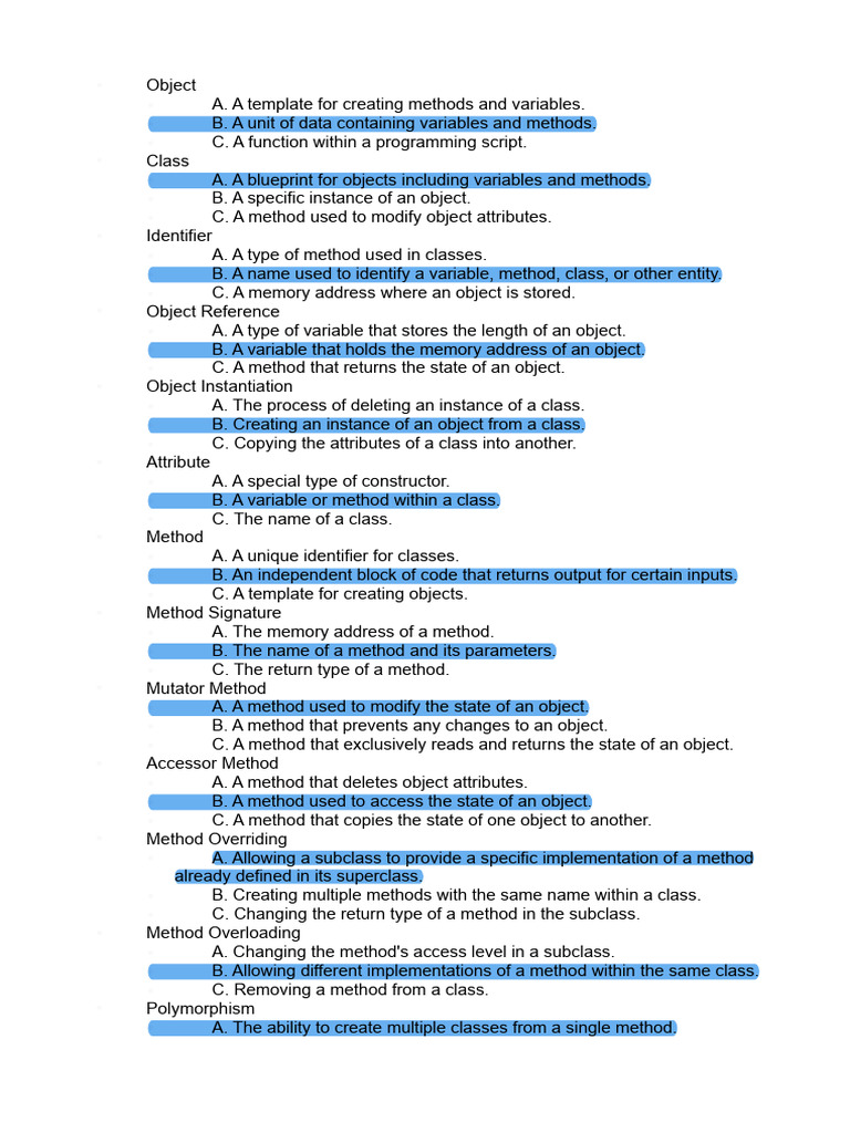 Nailing down definitions | PDF | Method (Computer Programming) | Class (Computer Programming)