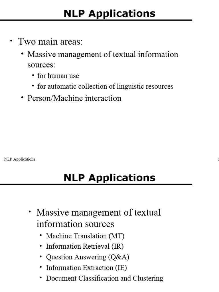 Key NLP Applications Overview | PDF