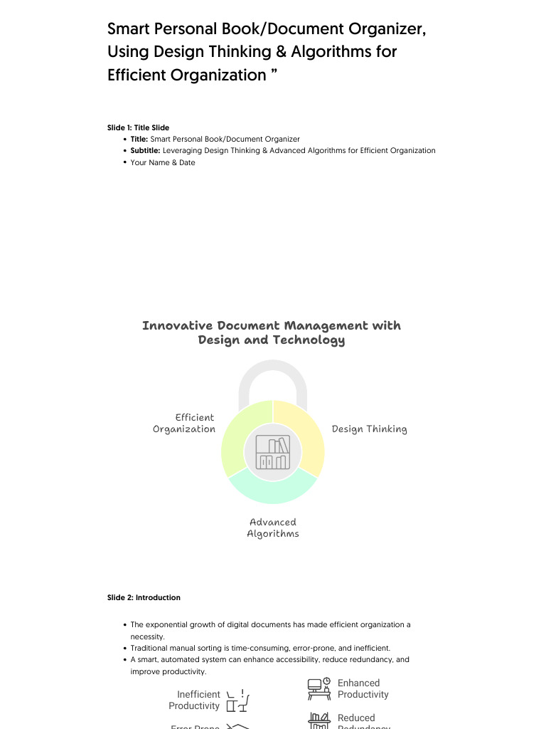 Smart Personal Book - Document Organizer, Using Design Thinking ...