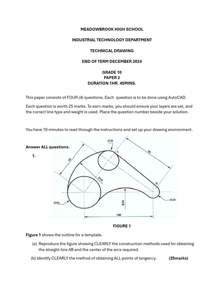2024 End of Term Exam Grade 10 TD Paper 2 | PDF