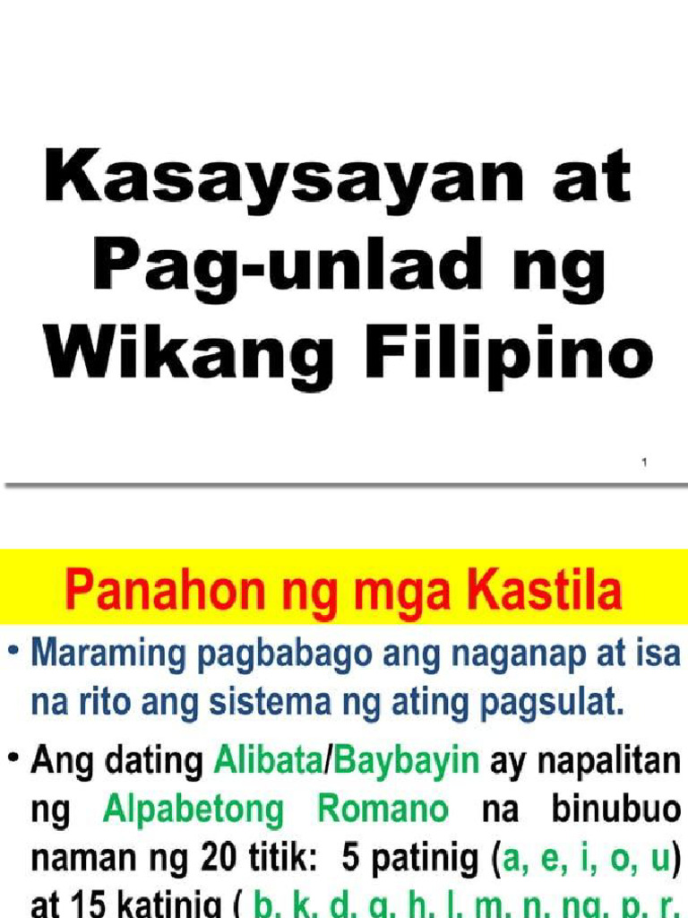 Kasaysayan NG Wika at Probisyon | PDF