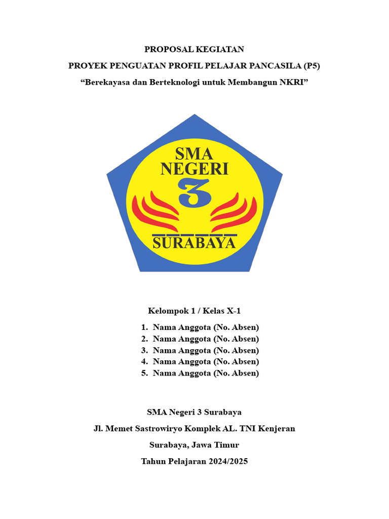 Format Proposal Kegiatan p5 | PDF