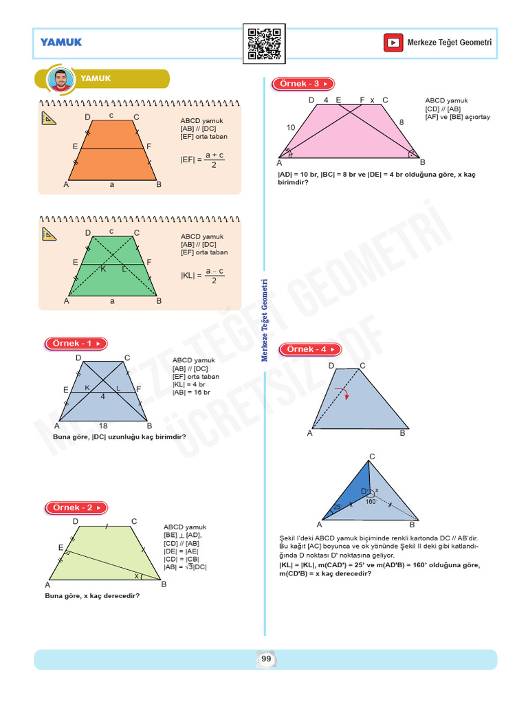 Tyt Ayt Geometri Yamuk PDF 2023 | PDF