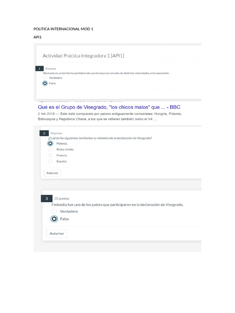 Politica Internacional Mod 1 | PDF