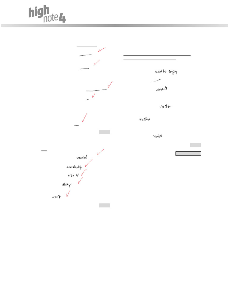 HighNote4 Grammar Quiz Unit03A GroupA | PDF