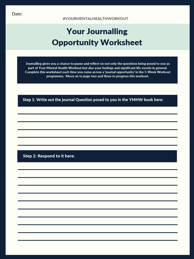 Your Journalling Opportunity Worksheet | PDF