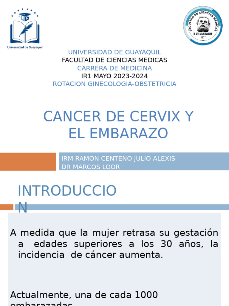 Cáncer de Cérvix en Embarazo: Incidencia y Tratamiento | PDF