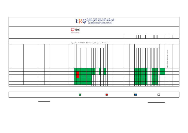 ERG Training Matrix | PDF | Safety
