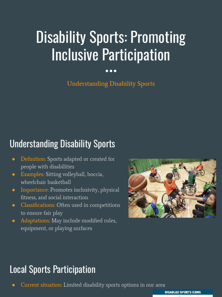 Disability Sports Promoting Inclusive Participation | PDF