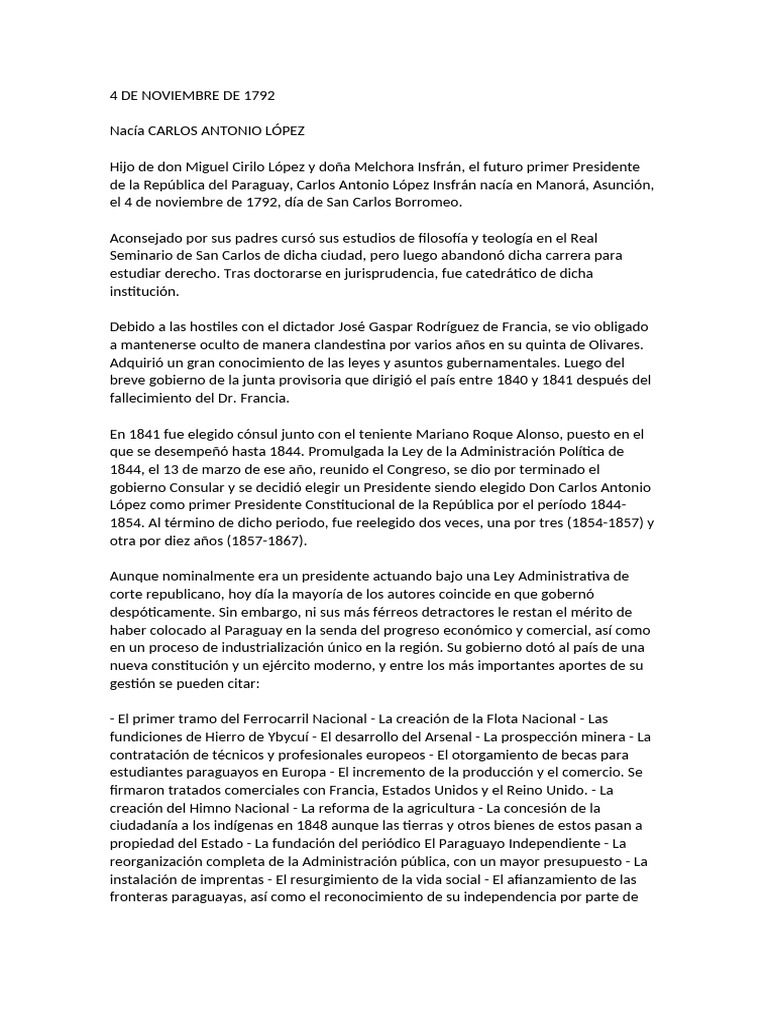 4 de Noviembre de 1792 | PDF