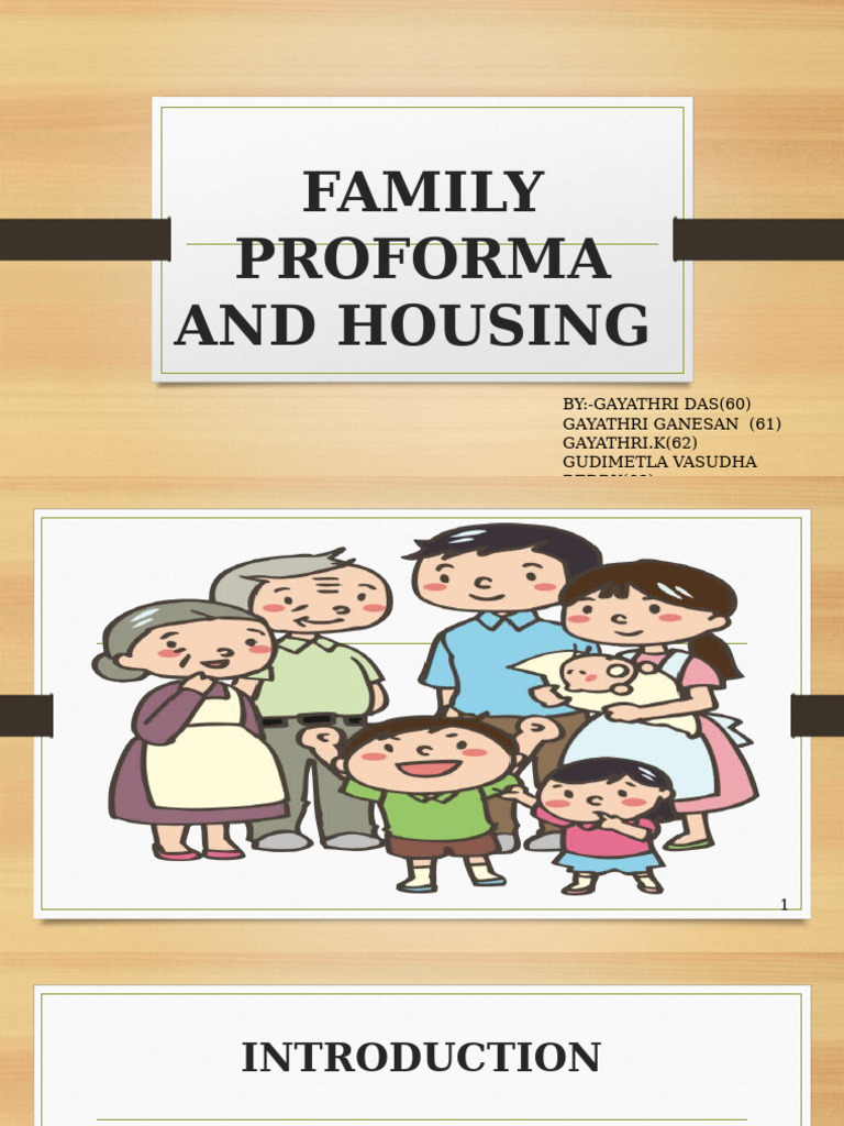 Family Proforma and Housing | PDF | Vaccines | Cooking