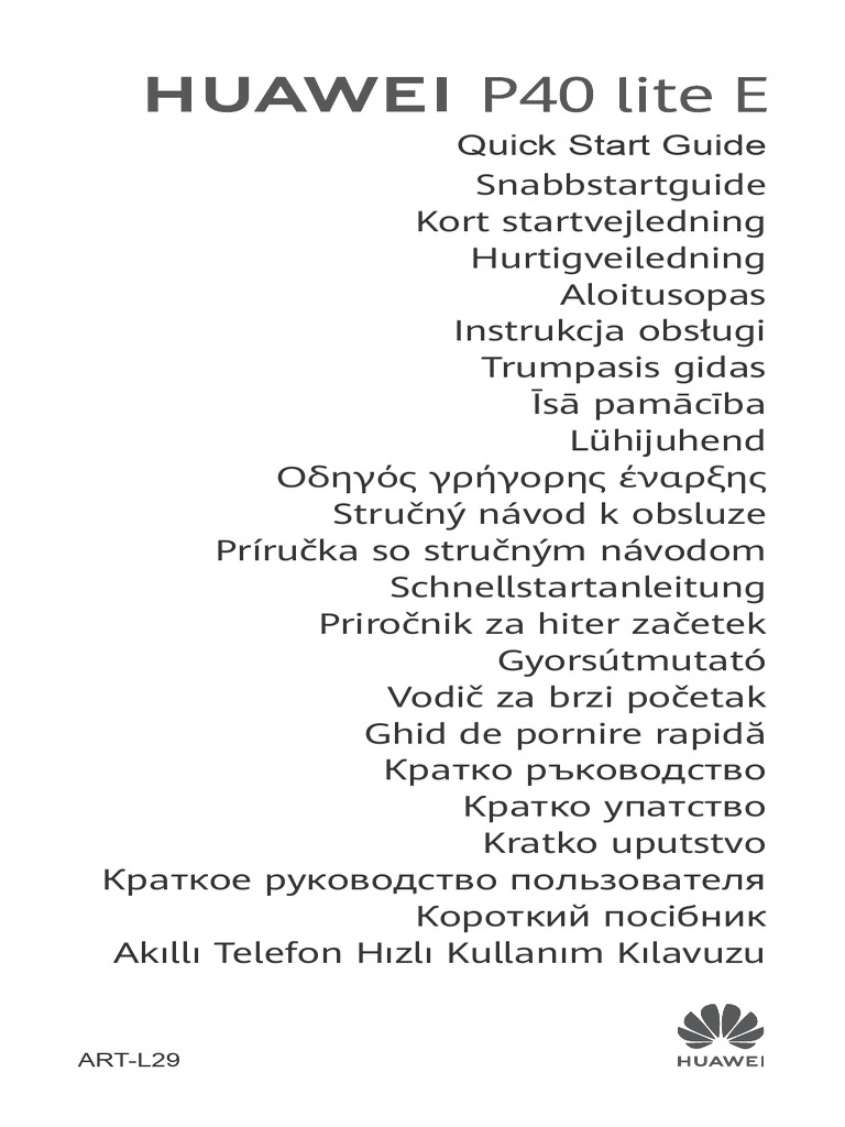 HUAWEI P40 lite E Gyorsútmutató-(ART-L29,EMUI10.1_01,HU) | PDF | Waste | Recycling