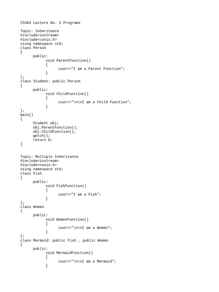 CS304 Lecture 5 Programs | PDF