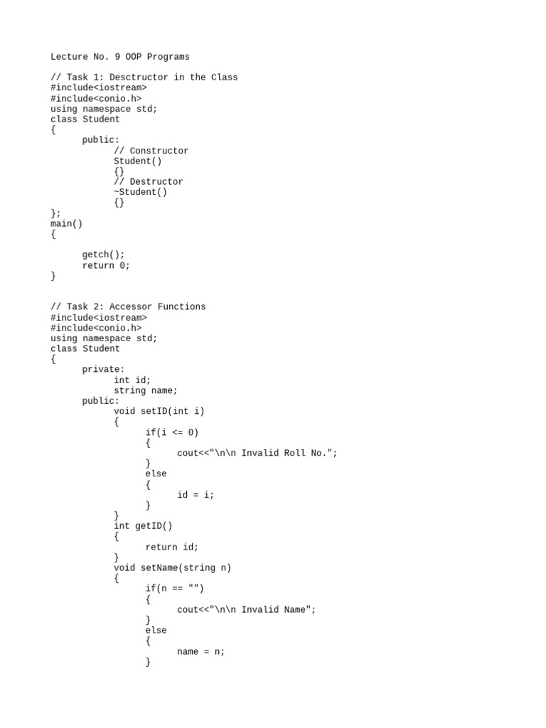 CS304 Lecture 9 Programs | PDF