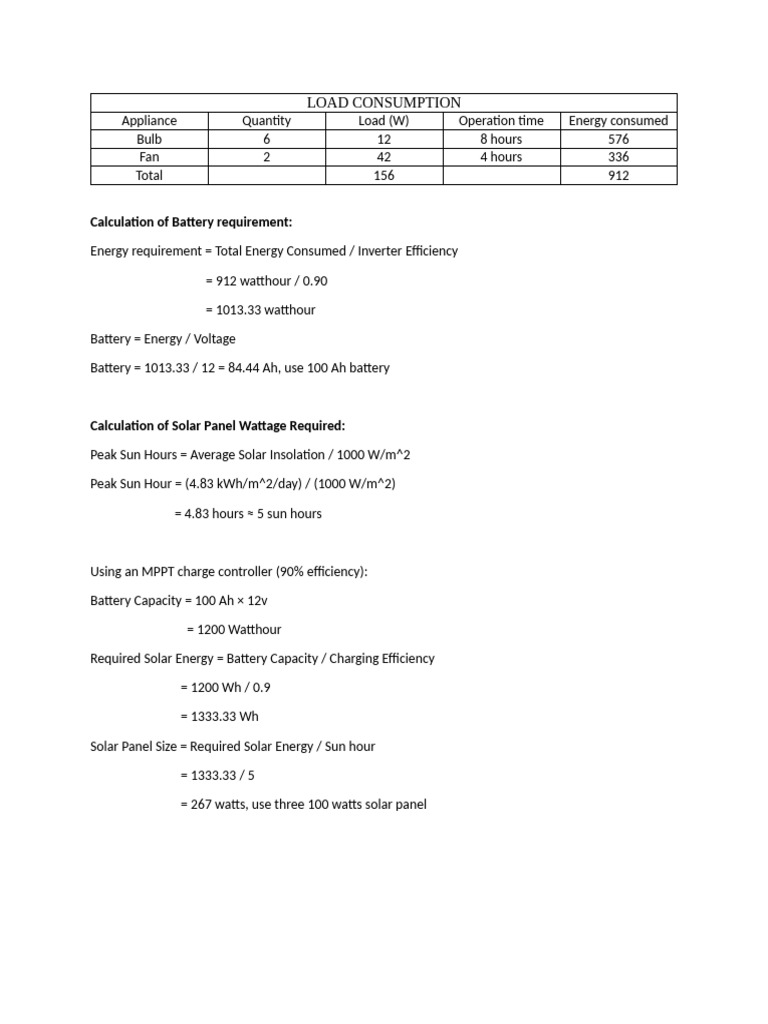 LOAD CONSUMPTION | PDF