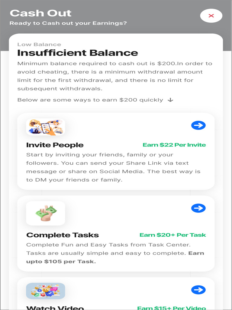 Cash Out and Account Settings | PDF