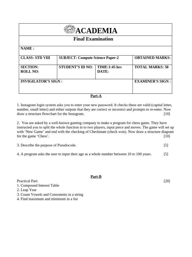 STD 8 paper 2 (1) | PDF