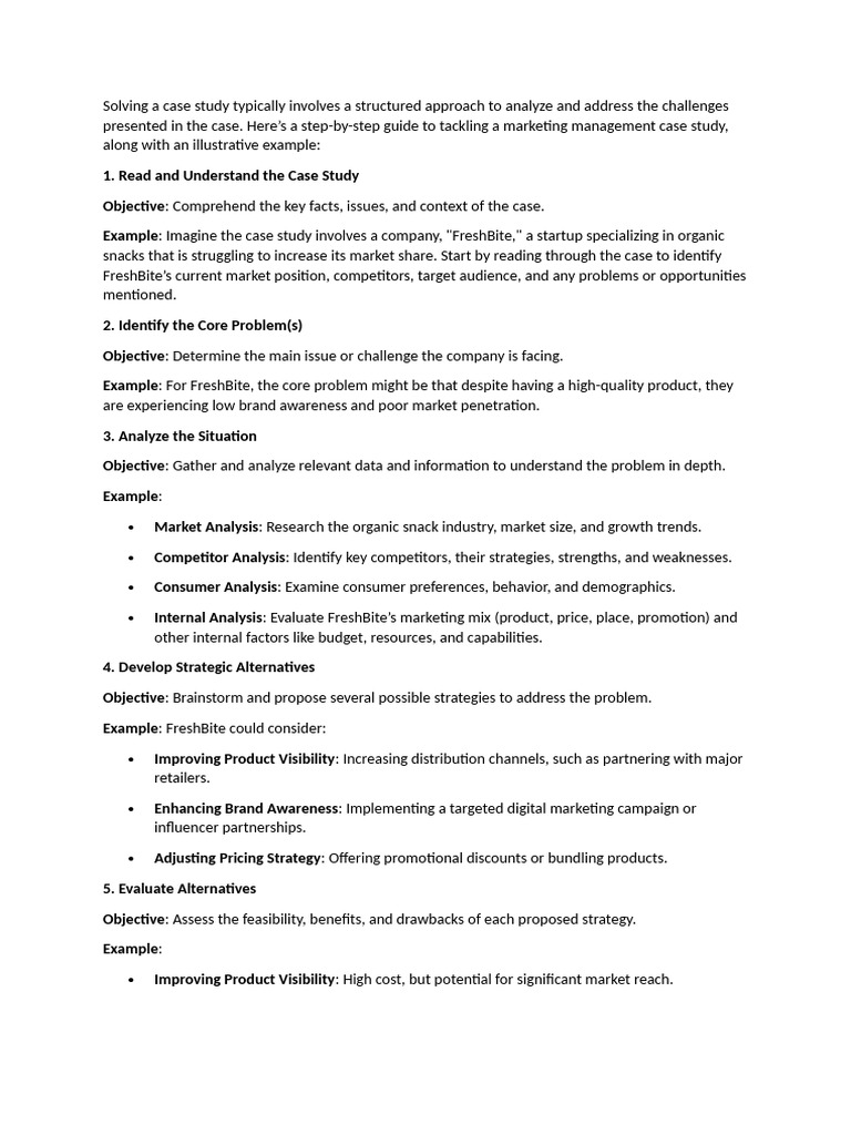 Marketing Case Study Guide | PDF | Digital Marketing | Marketing