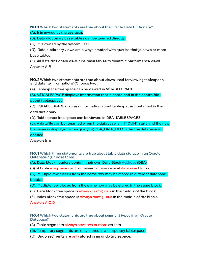 00 1Z0-082 校正 144 | PDF | Database Index | Table (Database)