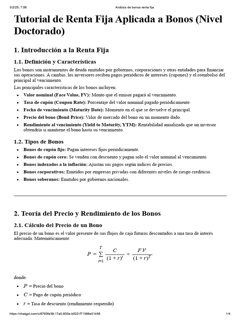 Tutorial Renta Fija | PDF | Renta Fija | Bonos corporativos