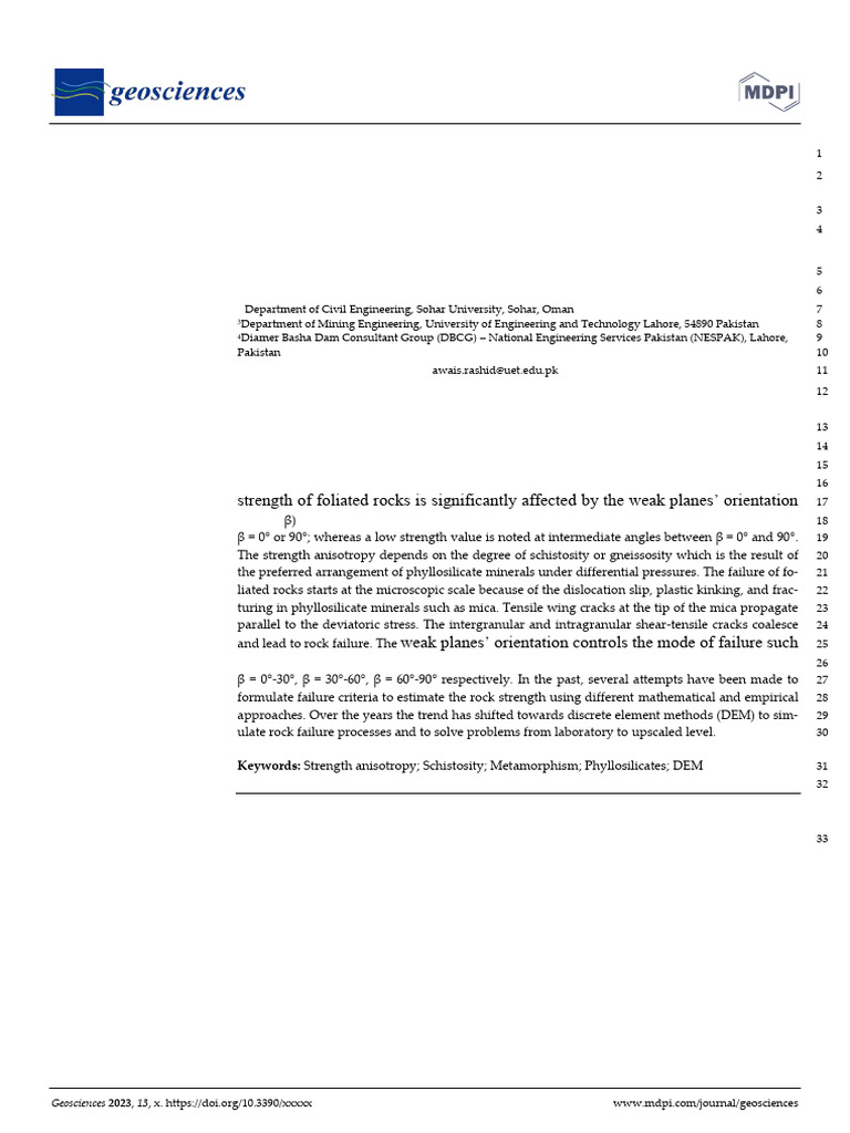 Geosciences 3097366 Review | PDF | Anisotropy | Chemistry