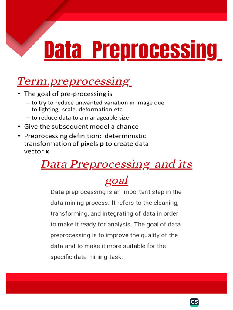 Data Preprocessing, Euclidean Distance, Bin Method | PDF
