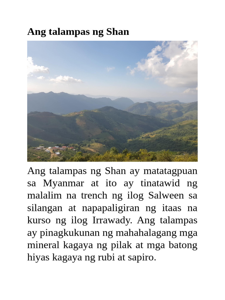 Ang Talampas NG Shan | PDF