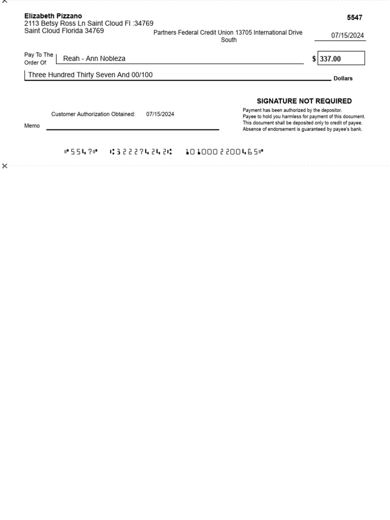 Check Payment Authorization | PDF